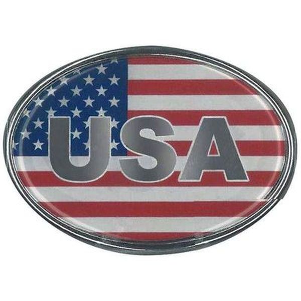 USA Flag Auto Emblem, Oval