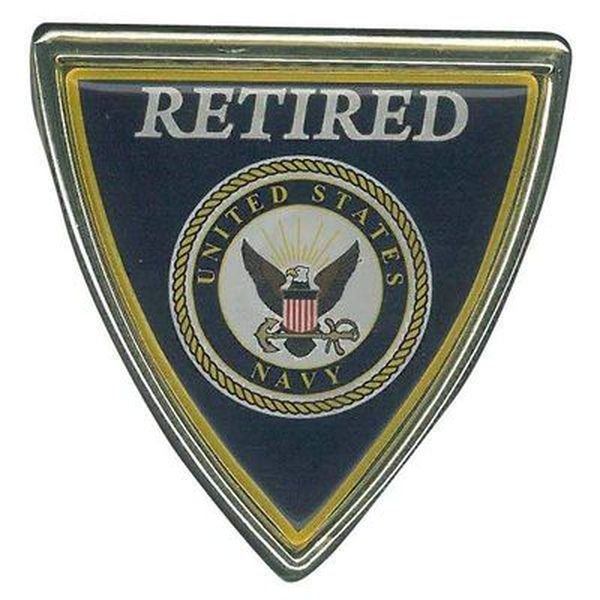 US Navy Retired Auto Emblem