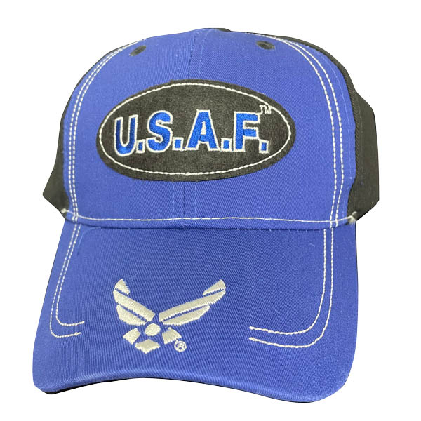 USAF Oval Design with Symbol in Multiple Position Embroidery on Ball C