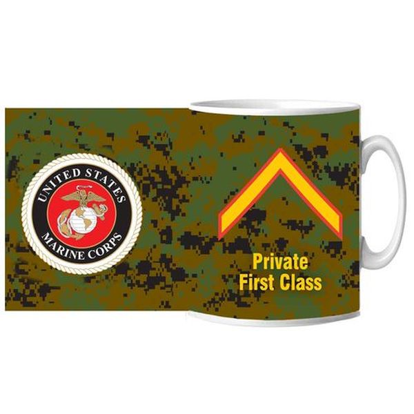 Marine Corps USMC Private First Class Ceramic Mug 15 oz