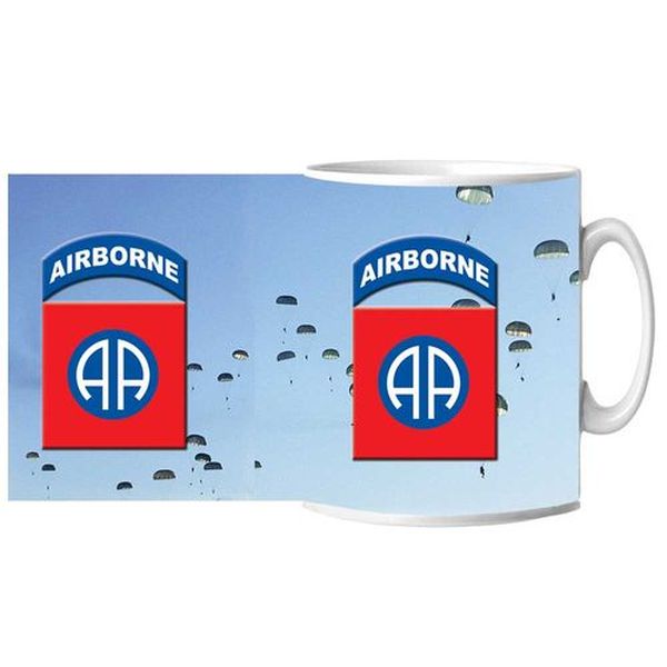 82D Airborne Logo Paratroopers Ceramic Mug 15 oz – Honor Country