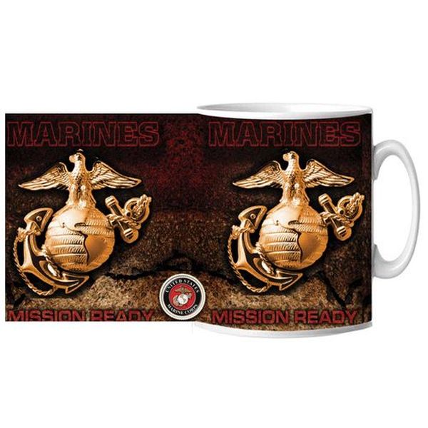 US Marine Corps Mission Ready Ceramic Mug 15 oz