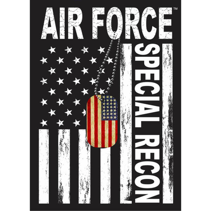Air Force Special Recon Flag with Dog Tags Sticker