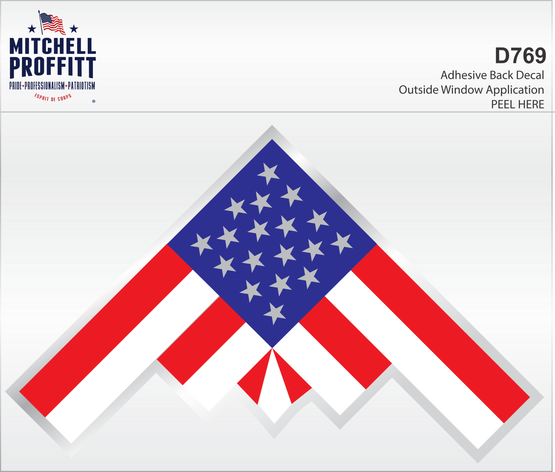 B2 Bomber Flag Decal