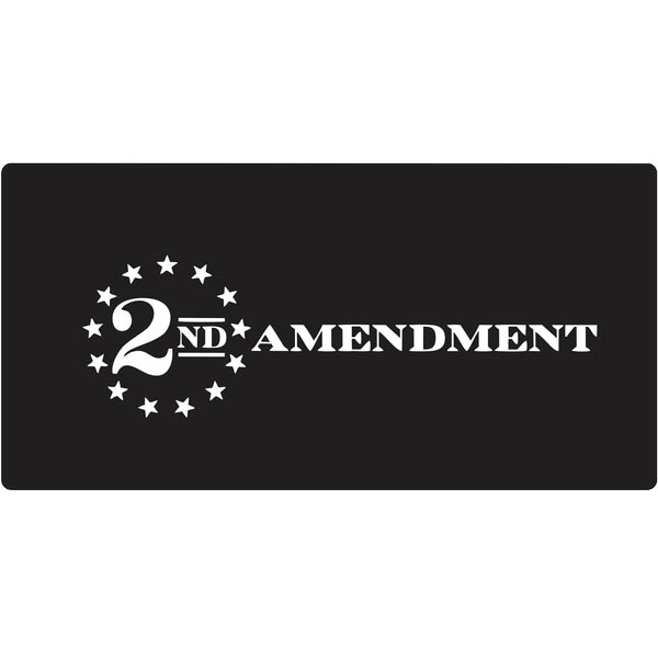 2nd Amendment White Imprint on Black License Plate