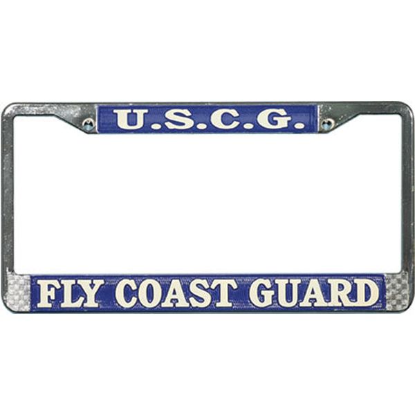 U.S.C.G. Fly Coast Guard Chrome License Plate Frame