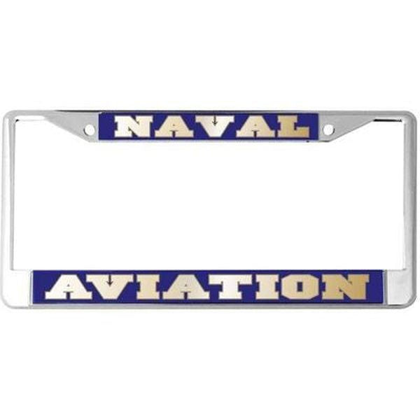 Mirror Inlaid US Naval Aviation License Plate Frame