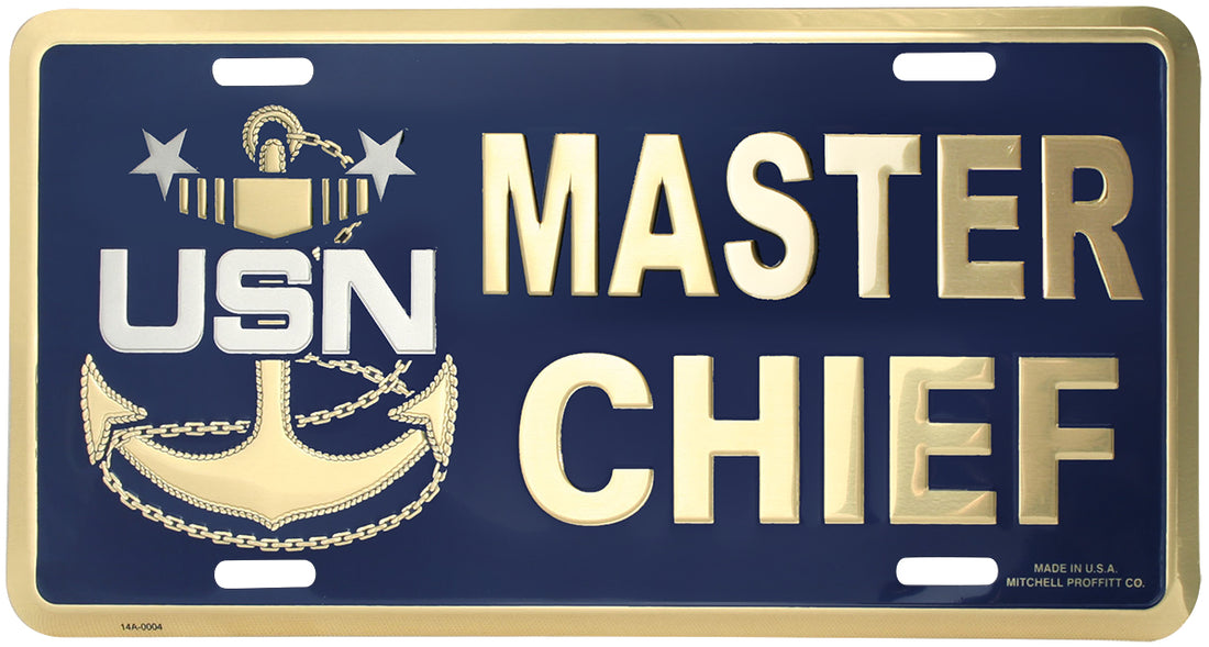Navy Master Chief License Plate – Honor Country