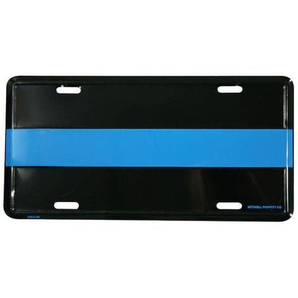 Blue Stripe License Plate – Honor Country