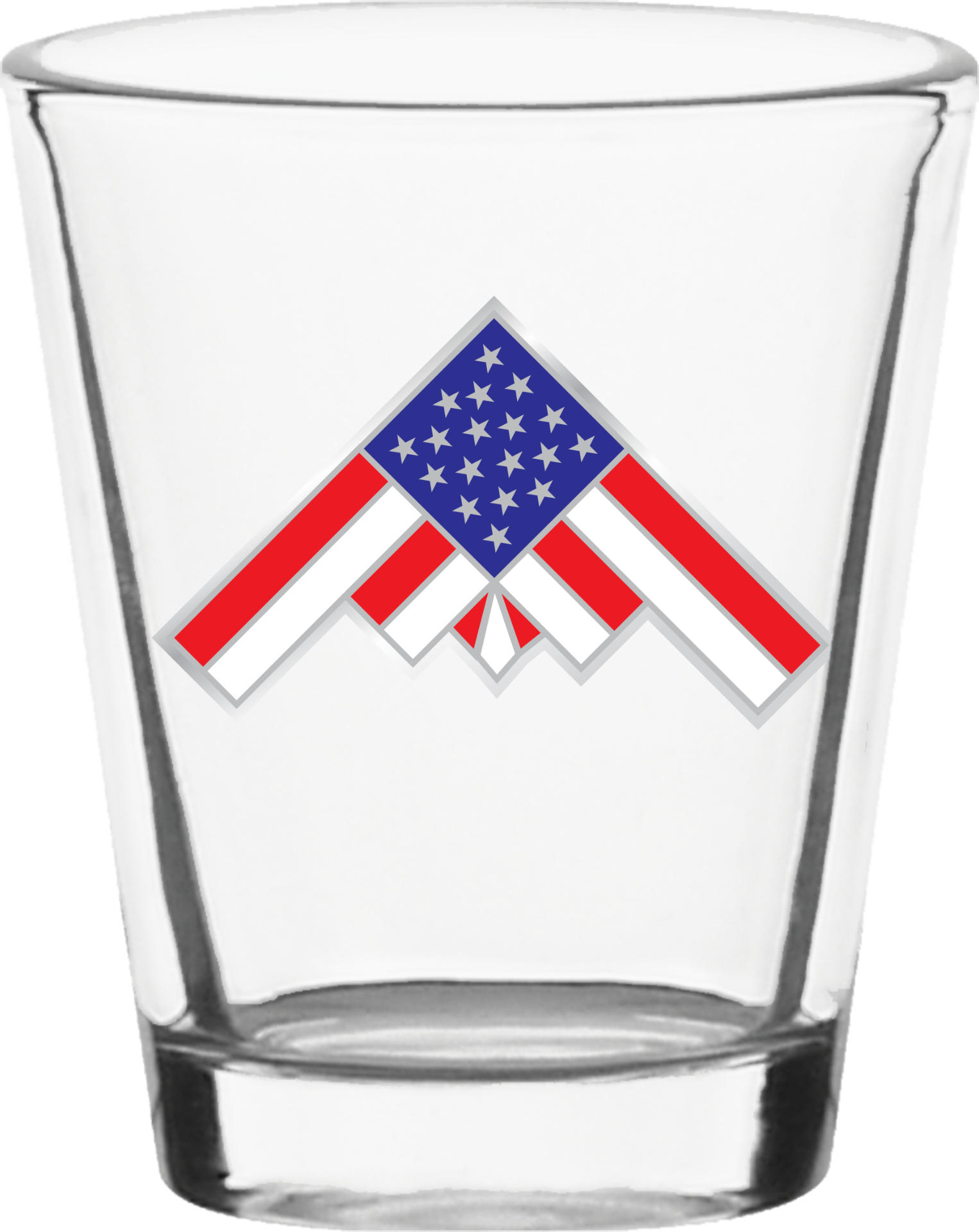 B2 Bomber Flag Shot Glass