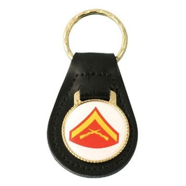 USMC E-3 Lance Corporal Key Chain, Leather – Honor Country