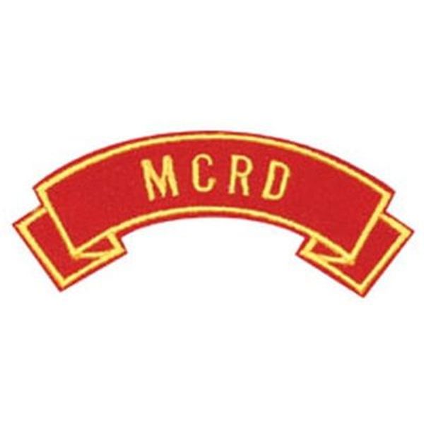 MCRD Yellow on Red Shoulder Rocker Patch