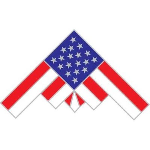 B2 Bomber Flag Background Lapel Pin