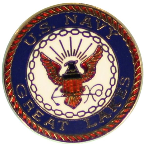 Navy Great Lakes with United States Navy Crest Lapel Pin