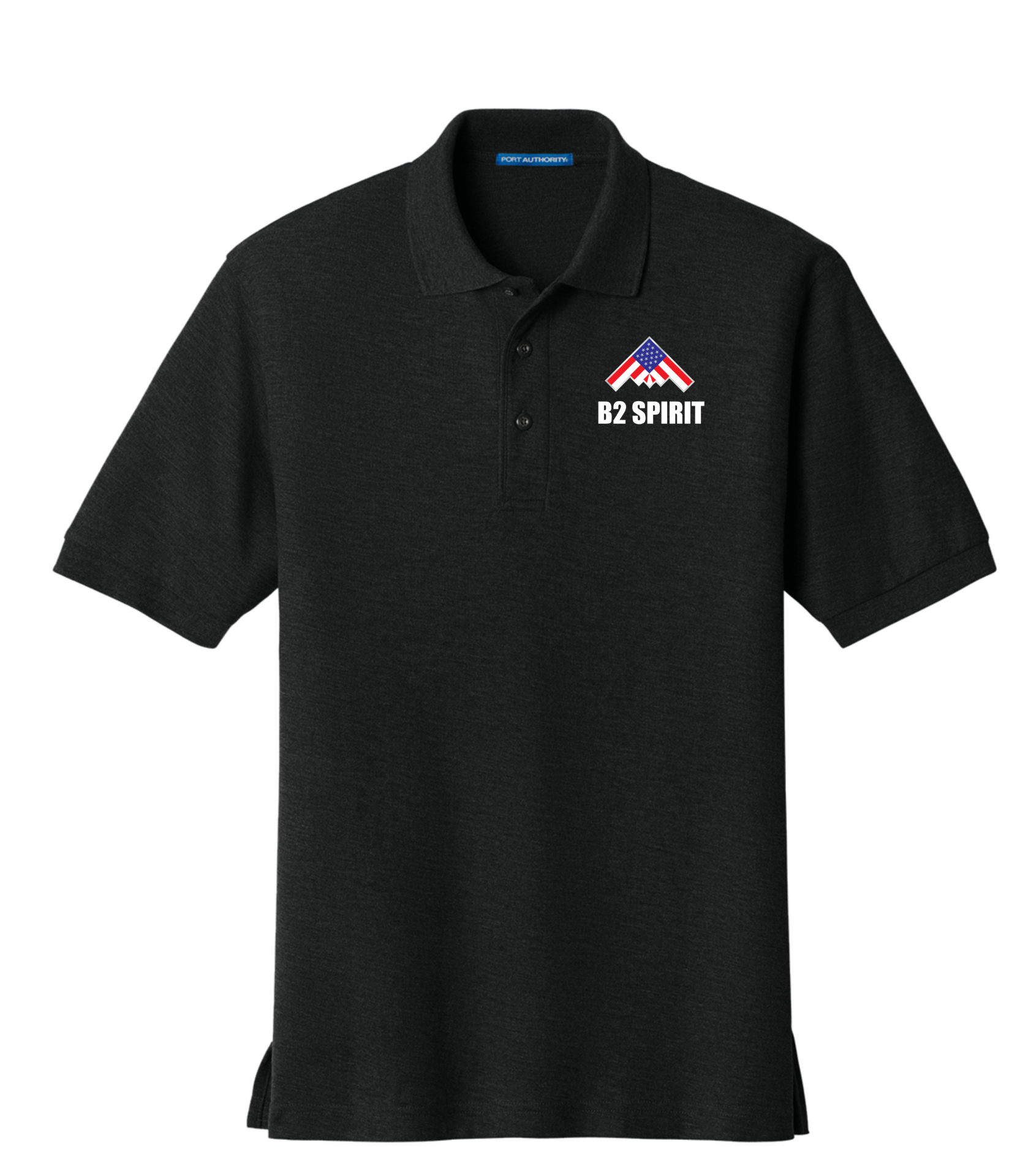 B2 Bomber Flag Embroidered on Polo Shirt