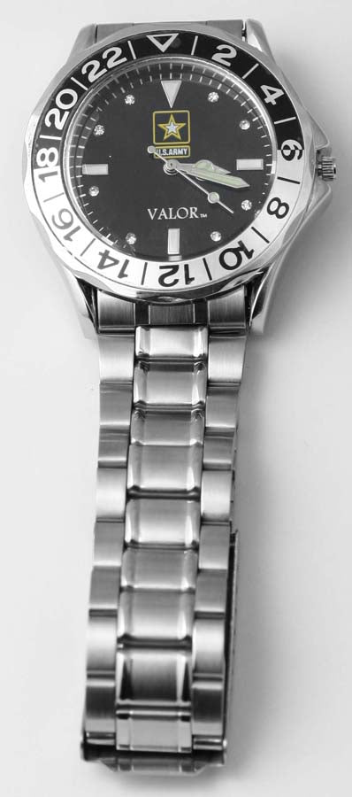 Army Star Logo on Men's Metal Watch