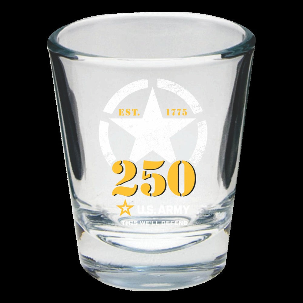 US Army 250th Anniversary Shot Glass – Honor Country