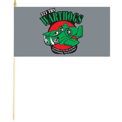 Warthogs 8 x 12 Stick Flag 321 Squadron Lackland TRS – Honor Country