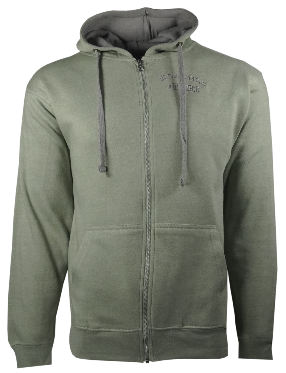 United States Air Force on Fleece Zip Up Hoodie