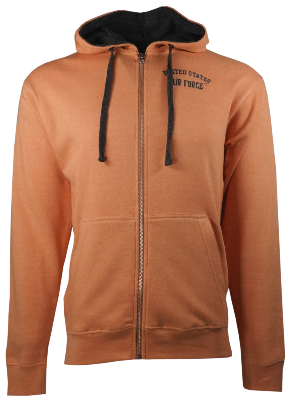 United States Air Force on Fleece Zip Up Hoodie