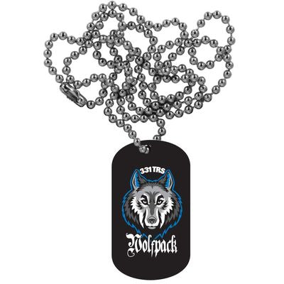 Wolfpack Dog Tag 331 Squadron Lackland TRS – Honor Country