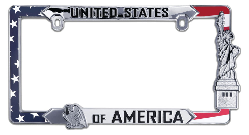 United States of American (Liberty) with 3D Premium License Plate Fram
